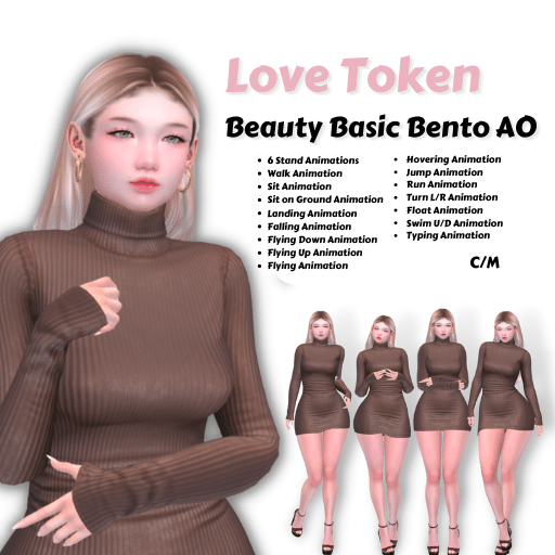 Second Life Marketplace - Love Token Beauty Basic Bento AO